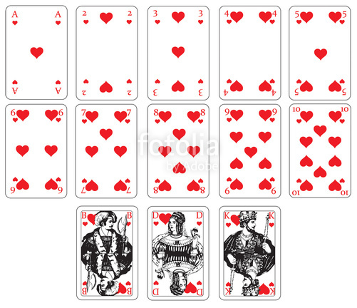 Wieder ein typisches Beispiel einer Permutation (hier der Spielkarten ...